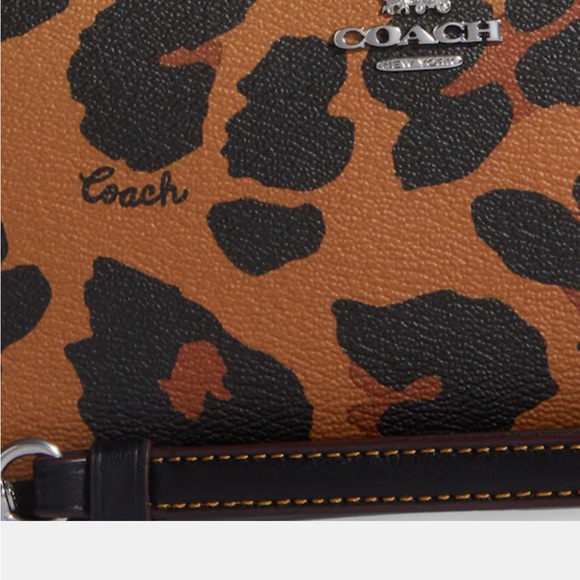 Coach | Bags | Coach Long Zip Around Wallet With Leopard Print And ...